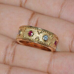 ExoticGoldJewelry | Jewelry | Gorgeous Natural Diamond Ruby 8k Solid ...